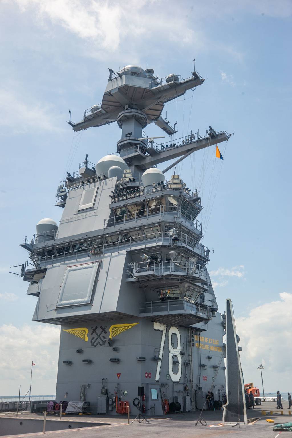 [736 x 743] The different bridge levels of a Nimitz-class carrier's ...