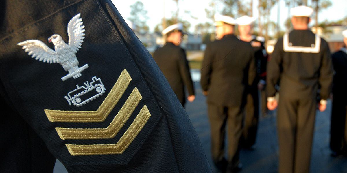 Navy Dress Blue Uniform Ribbon Placement