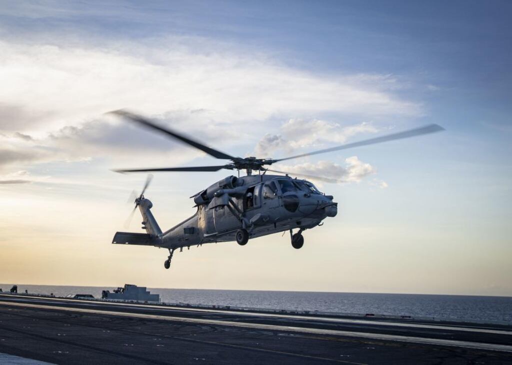 Navy helicopter squadron completes rare training in Albania