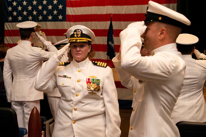 Navy captain becomes first woman to lead a naval construction group