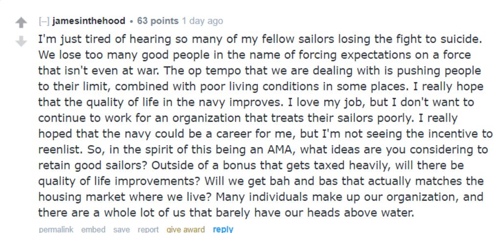 Top enlisted sailor hosts ‘ask me anything’ session on Navy Reddit