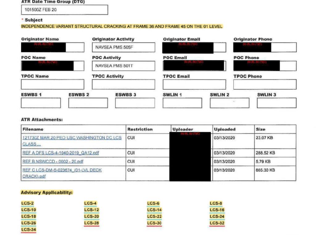 The littoral combat ship’s latest problem: Class-wide structural ...