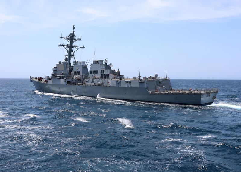 Navy destroyer Mason aids commercial ship struck by missile in Red Sea