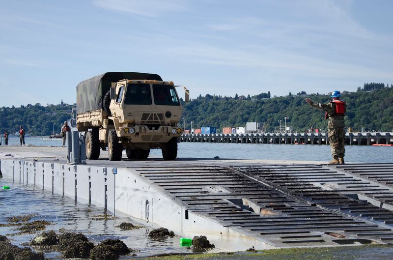 JLOTS, an obscure Army-Navy capability, arrives in Gaza