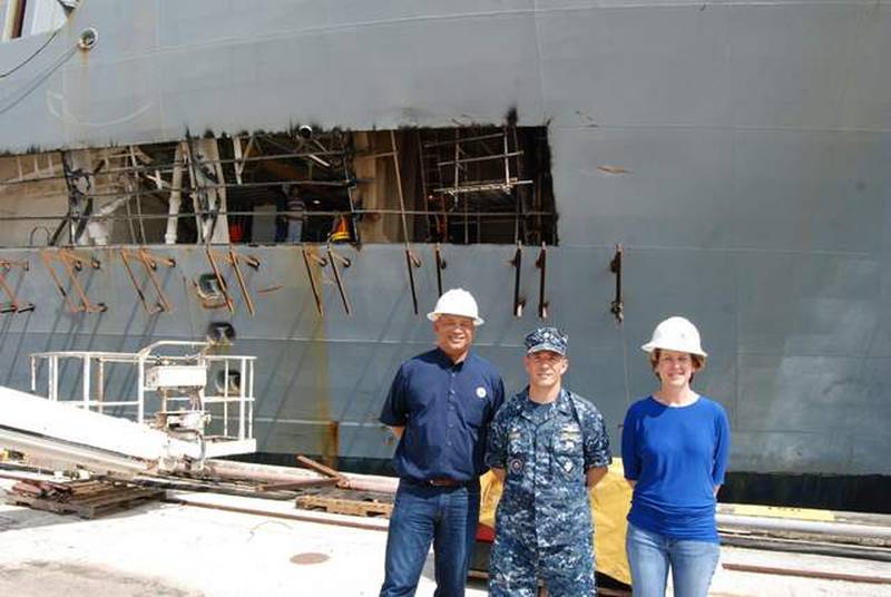 Navy repairs supply ship Earhart on Guam